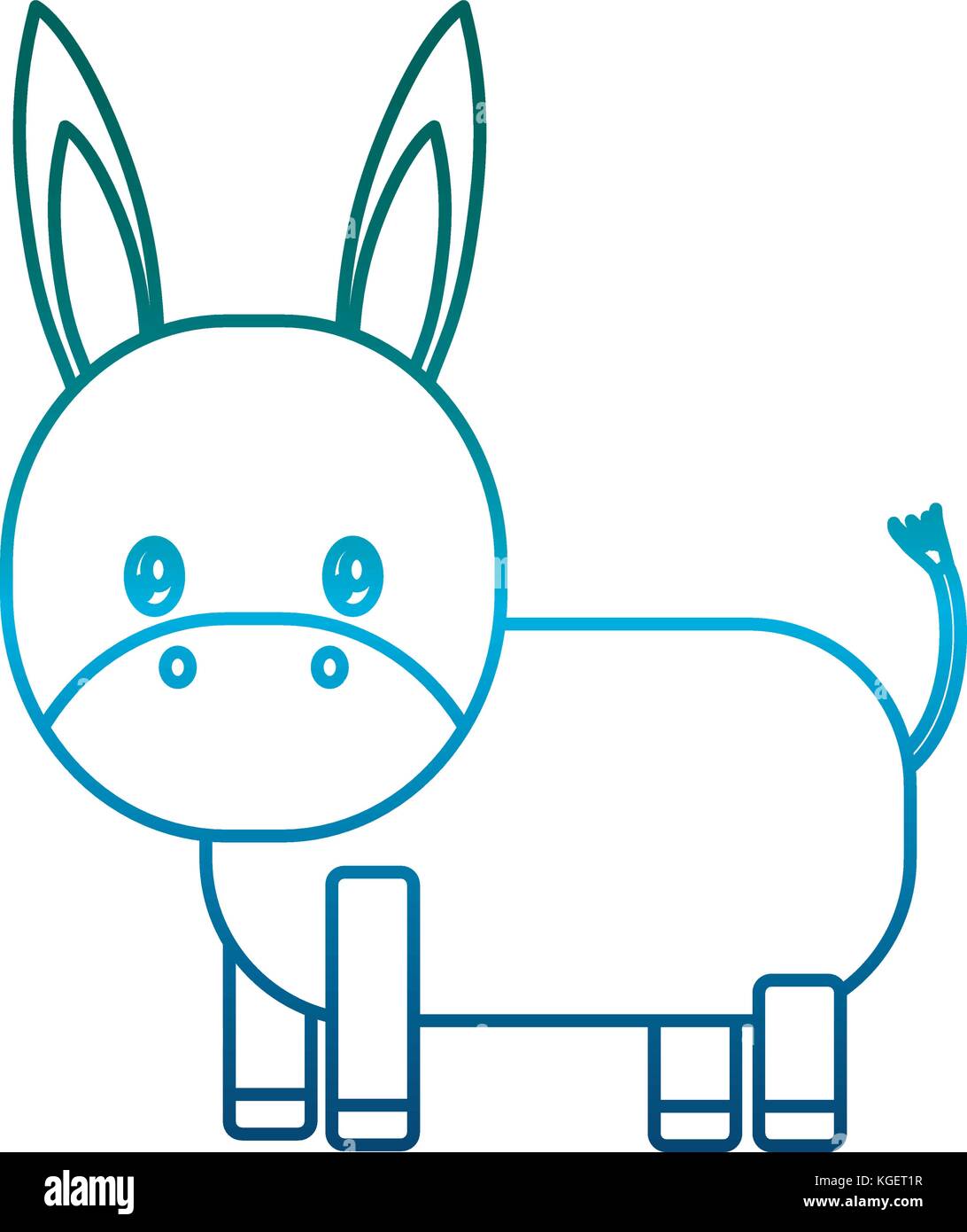 cute donkey icon Stock Vector Image & Art - Alamy