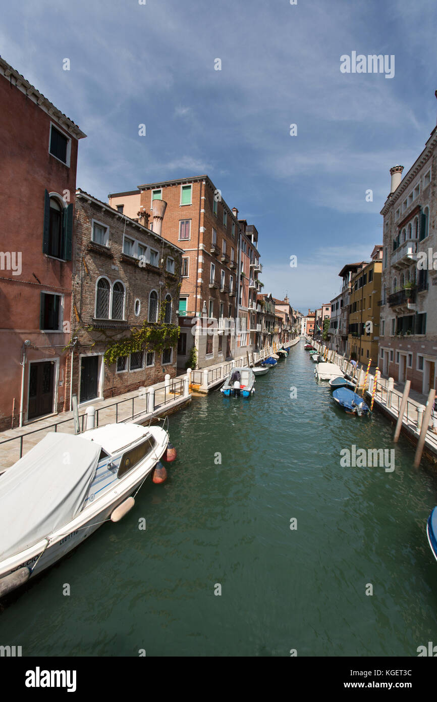 City of Venice Italy. Picturesque view of houses along the Rio de la ...