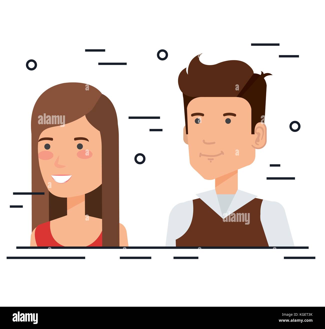 lovers couple avatars characters Stock Vector Image & Art - Alamy