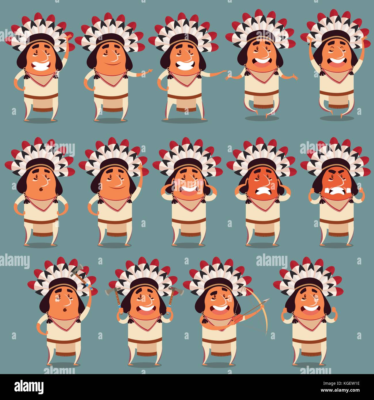Cartoon set traditional indian Stock Vector Images - Alamy