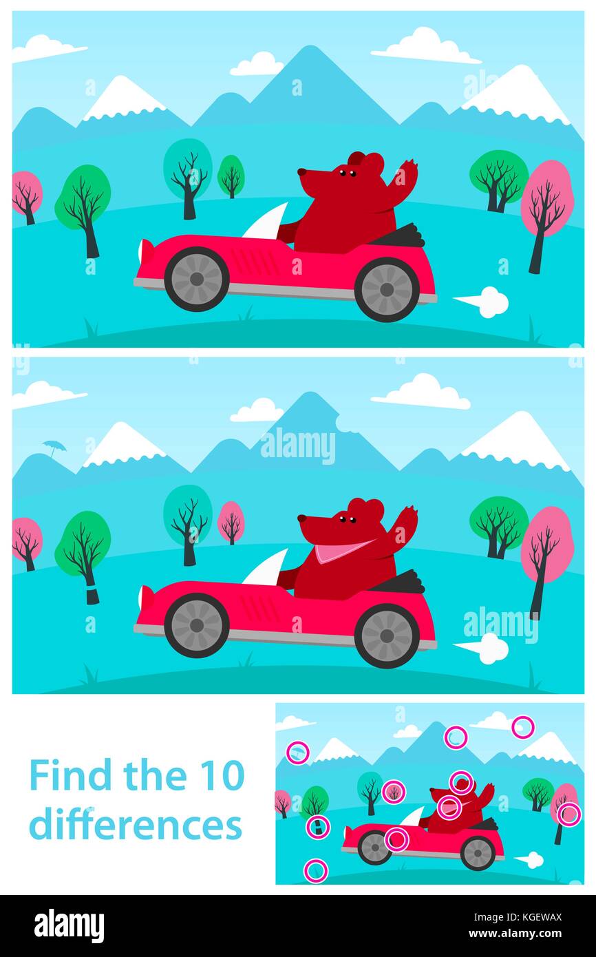 Kids puzzle spot the difference High Resolution Stock Photography and ...