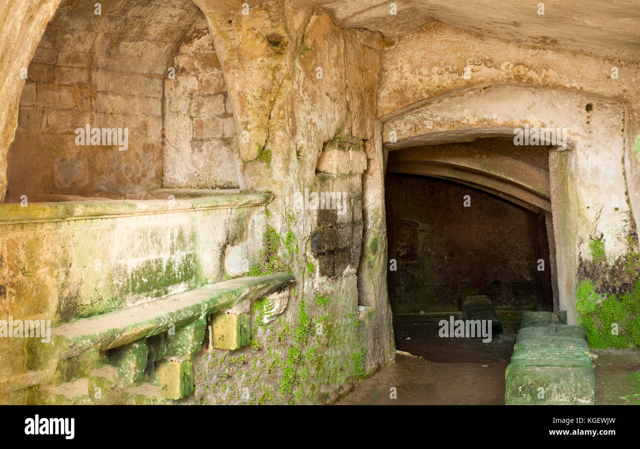Typical houses of stone (Sassi di Matera) of Matera, UNESCO European ...