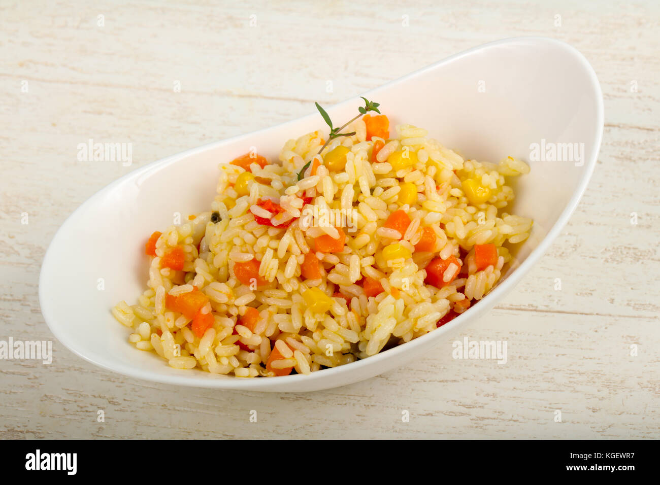 Mexican rice with vegetables and herbs Stock Photo - Alamy