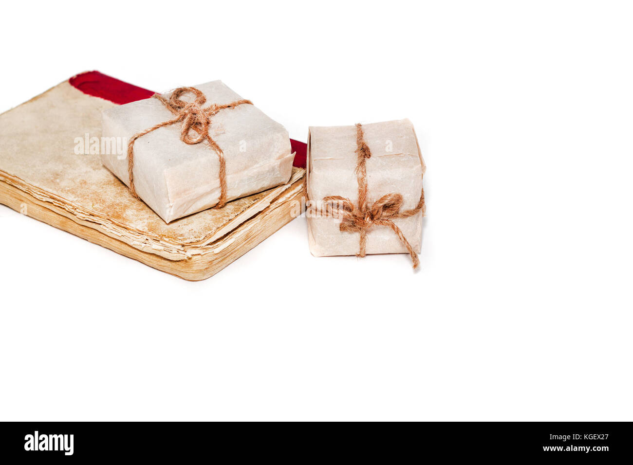 Old paper book cover ribbon hi-res stock photography and images - Alamy