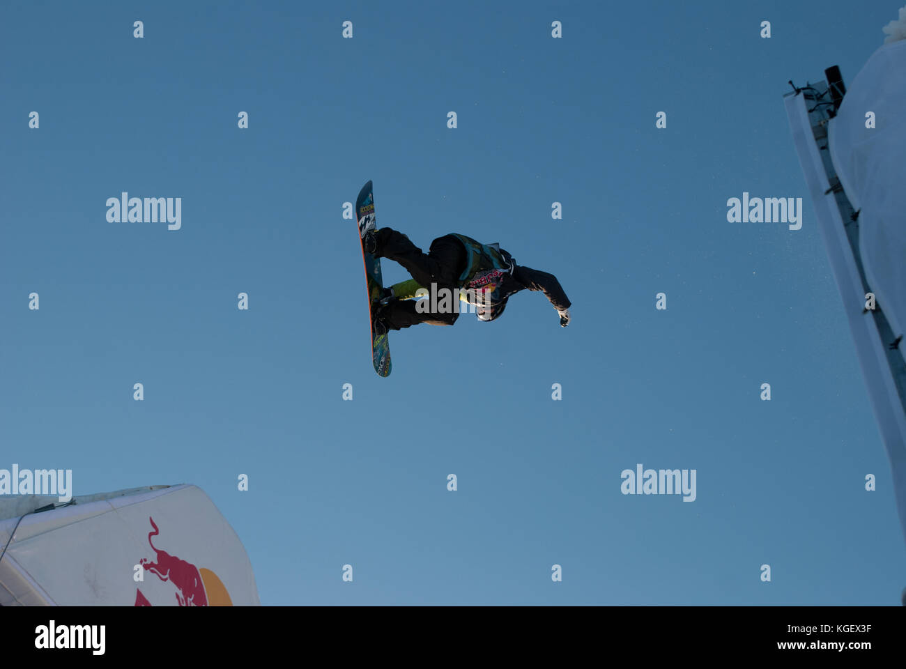 Scenes from the Red Bull Snowscrapers snowboarding event in New York ...