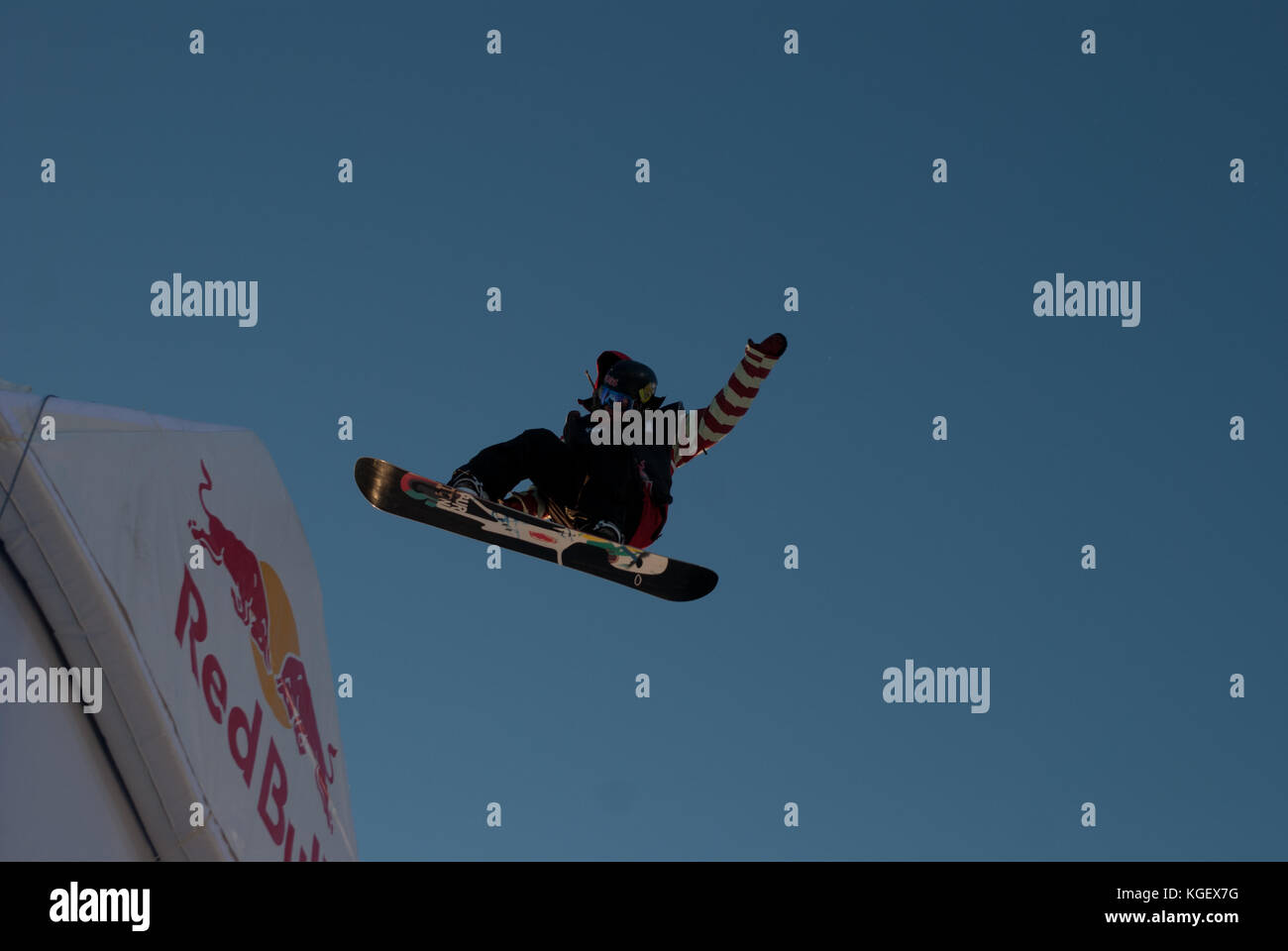 Scenes from the Red Bull Snowscrapers snowboarding event in New York ...
