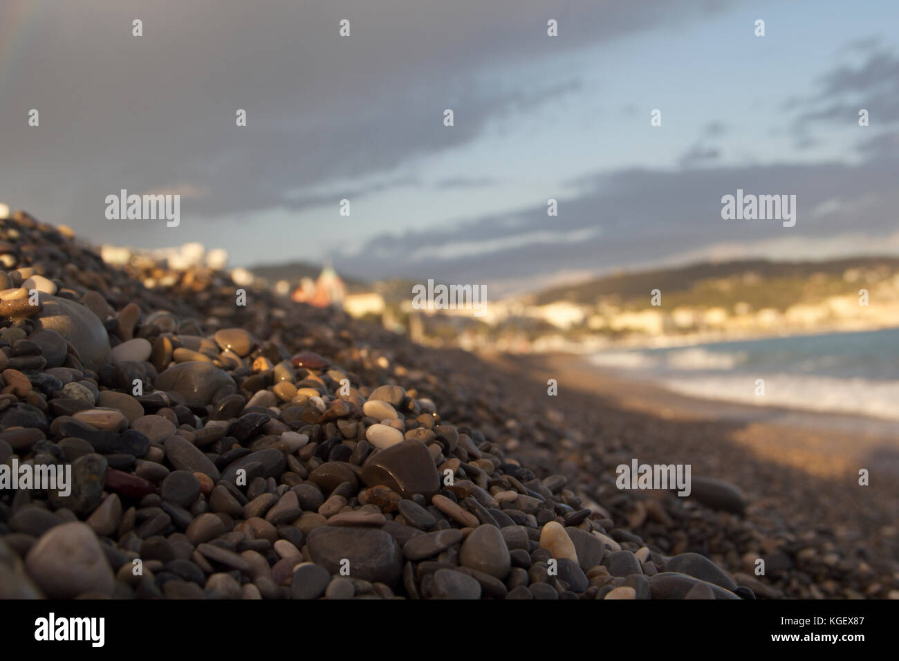 Pebbles in Nice beach, France Stock Photo - Alamy