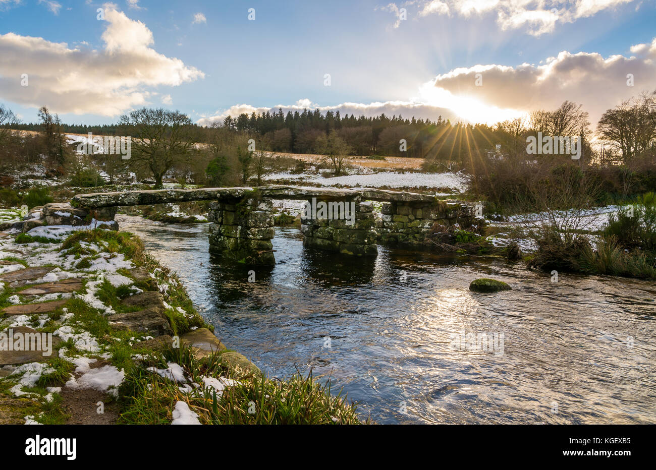 Postbridge dartmoor bridge hi-res stock photography and images - Alamy