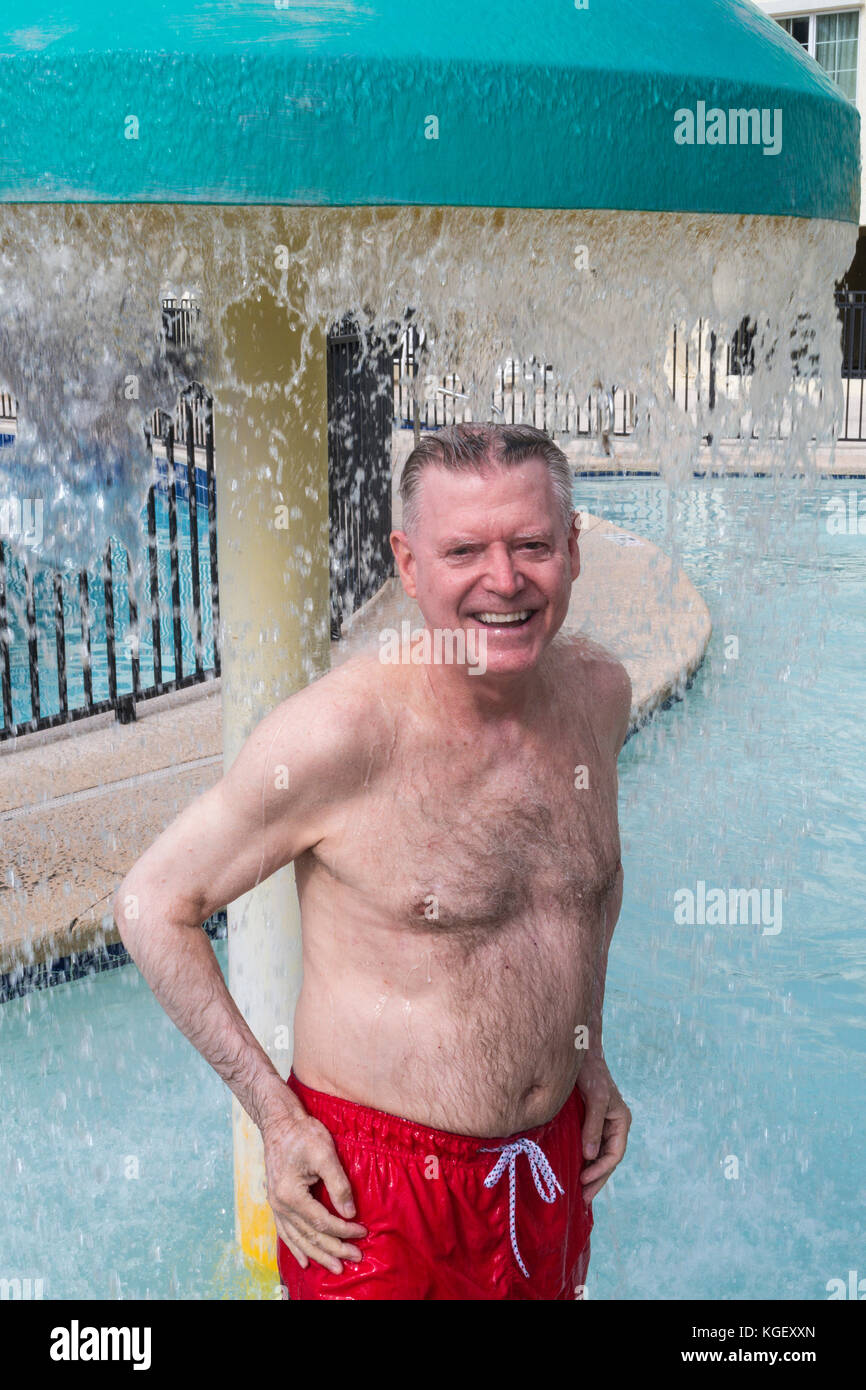 Man Swimming Pool Elderly High Resolution Stock Photography and Images ...