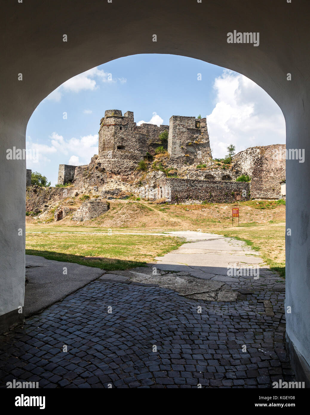 Levice, Slovakia - august 05, 2015: Levice castle built in half of XIII ...