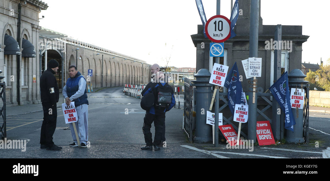 Irish rail workers hold hi-res stock photography and images - Alamy