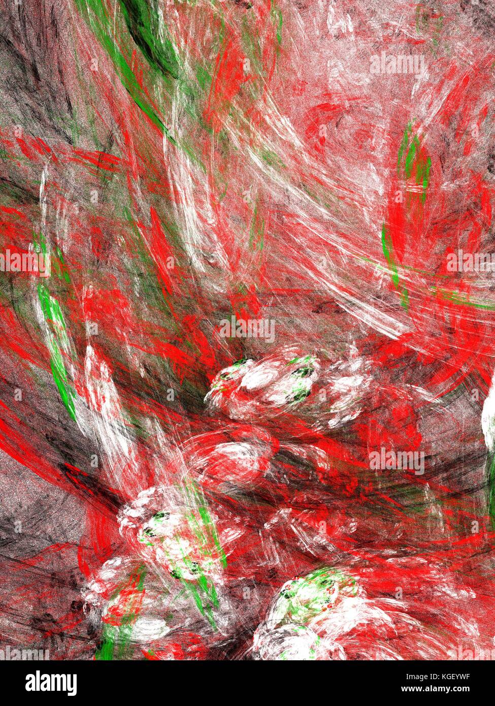 Grunge abstract contrast green and red background on white backdrop ...