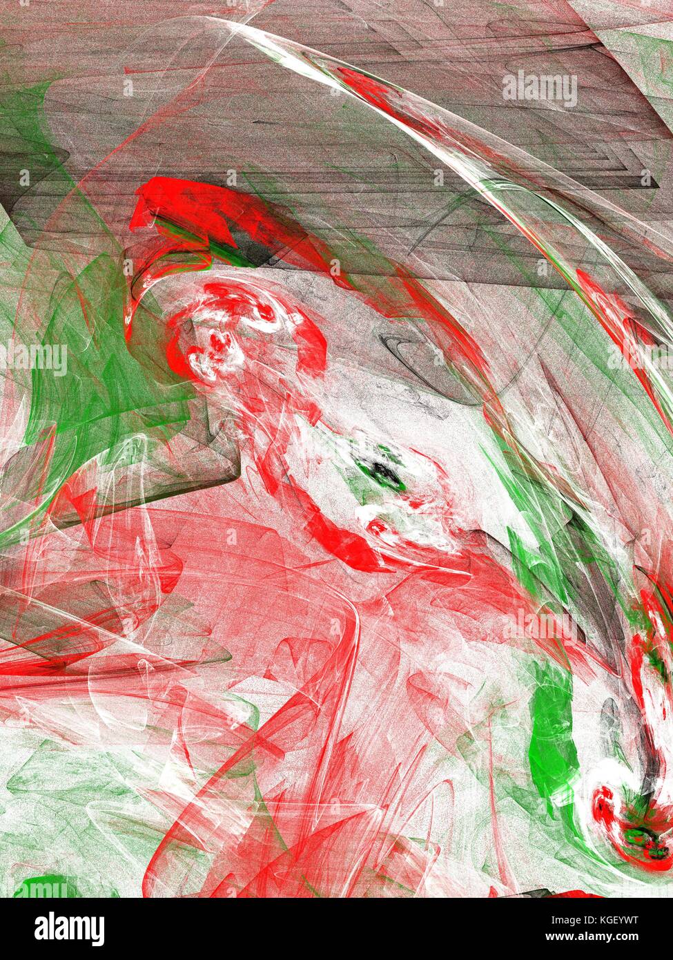 Grunge abstract contrast green and red background on white backdrop ...