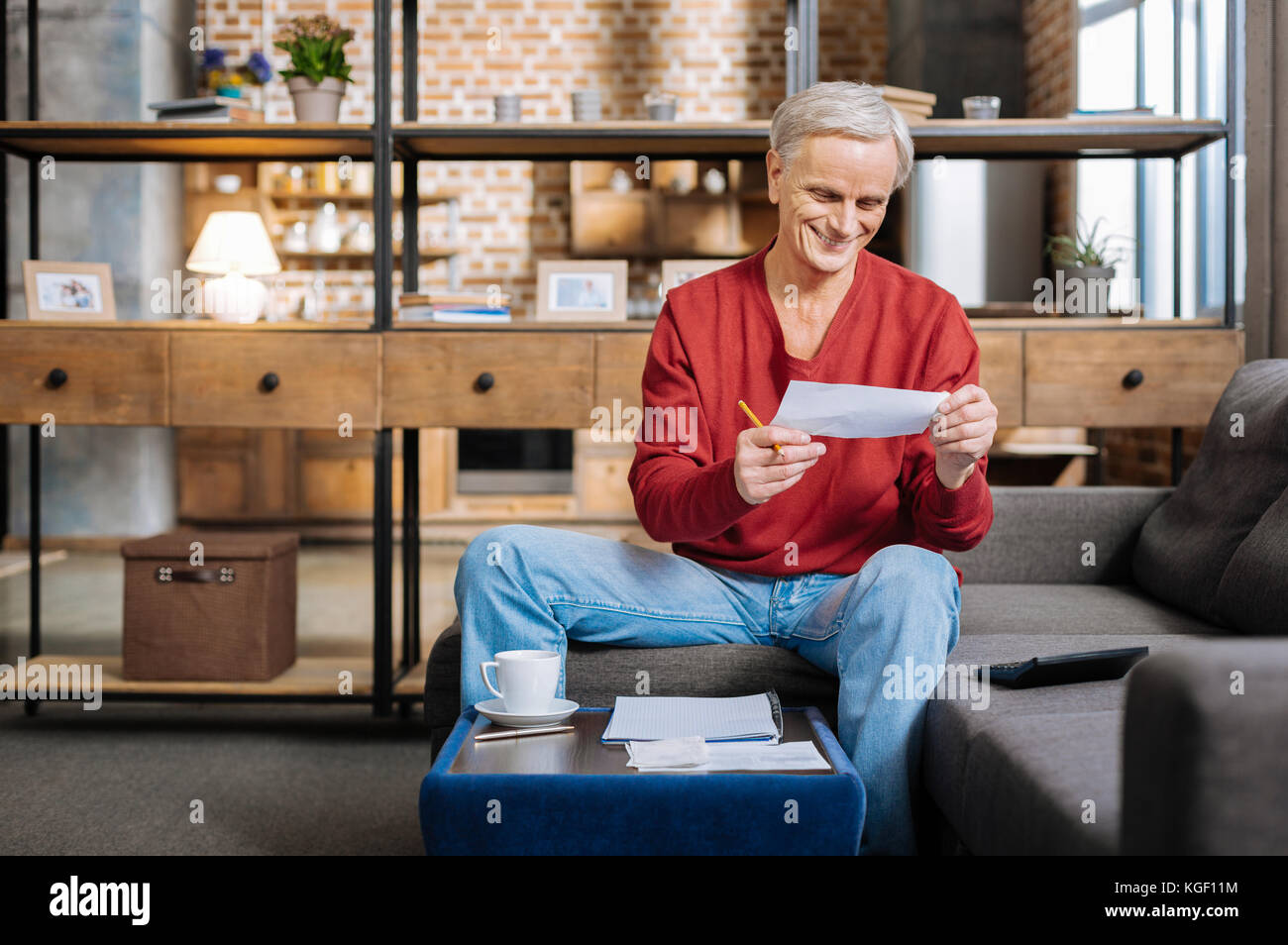 Delighted male person spending hi-res stock photography and images - Alamy