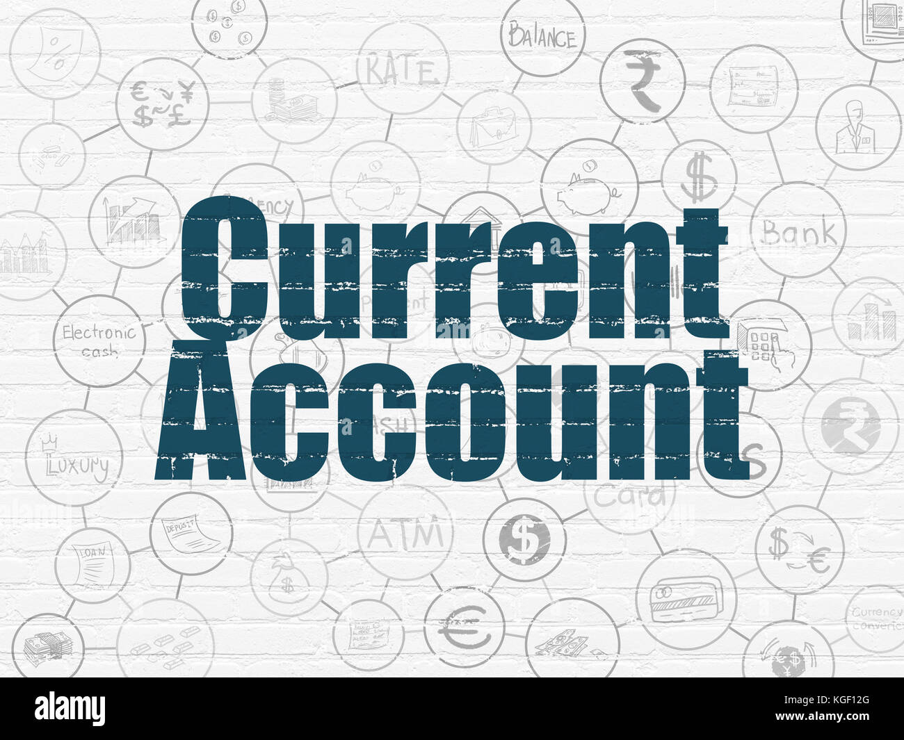 Banking concept: Current Account on wall background Stock Photo - Alamy