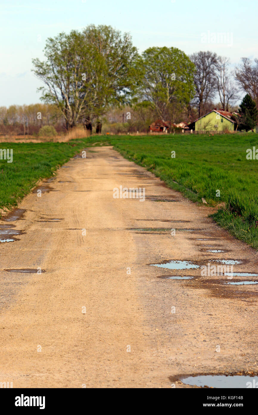 Water puddle rural puddles road hi-res stock photography and images - Alamy