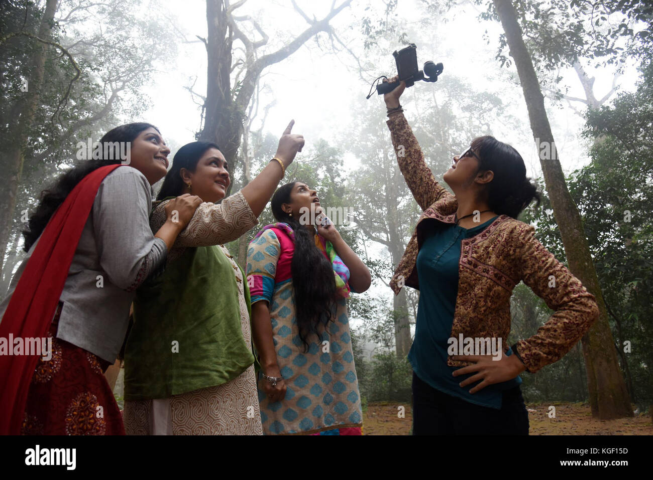 MAGALIR MATTUM, from left: Bhanupriya, Urvashi, Saranya Ponvannan ...