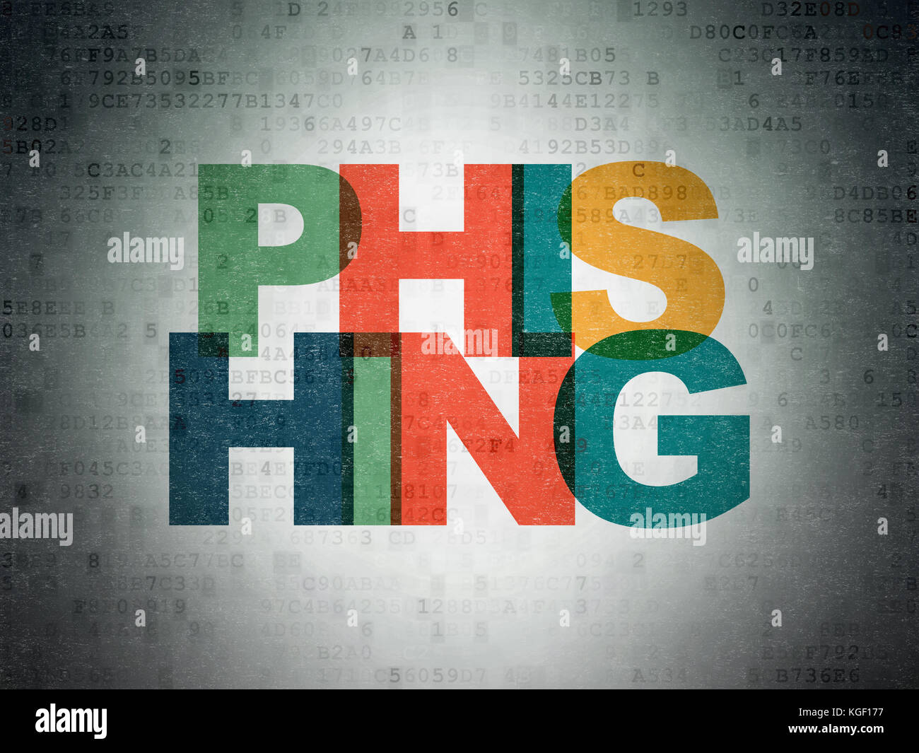 Protection concept: Phishing on Digital Data Paper background Stock ...