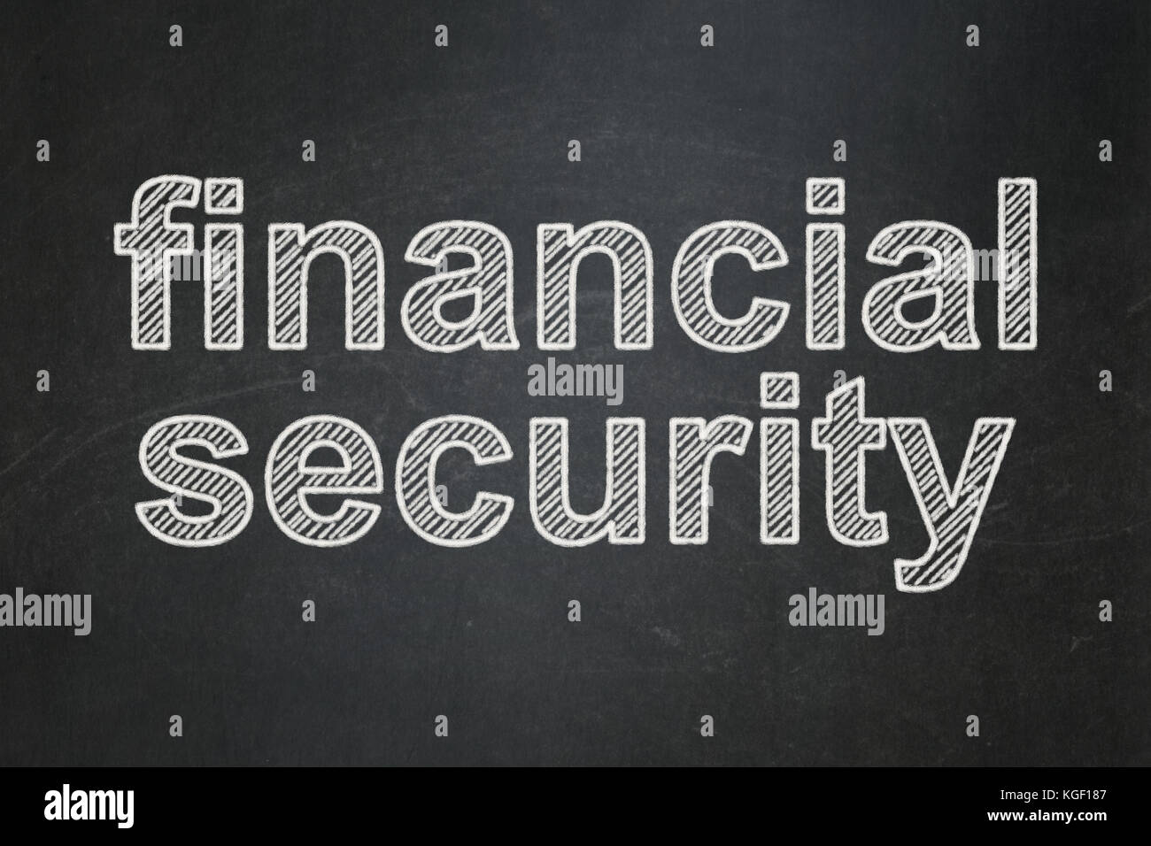 Safety concept: Financial Security on chalkboard background Stock Photo ...