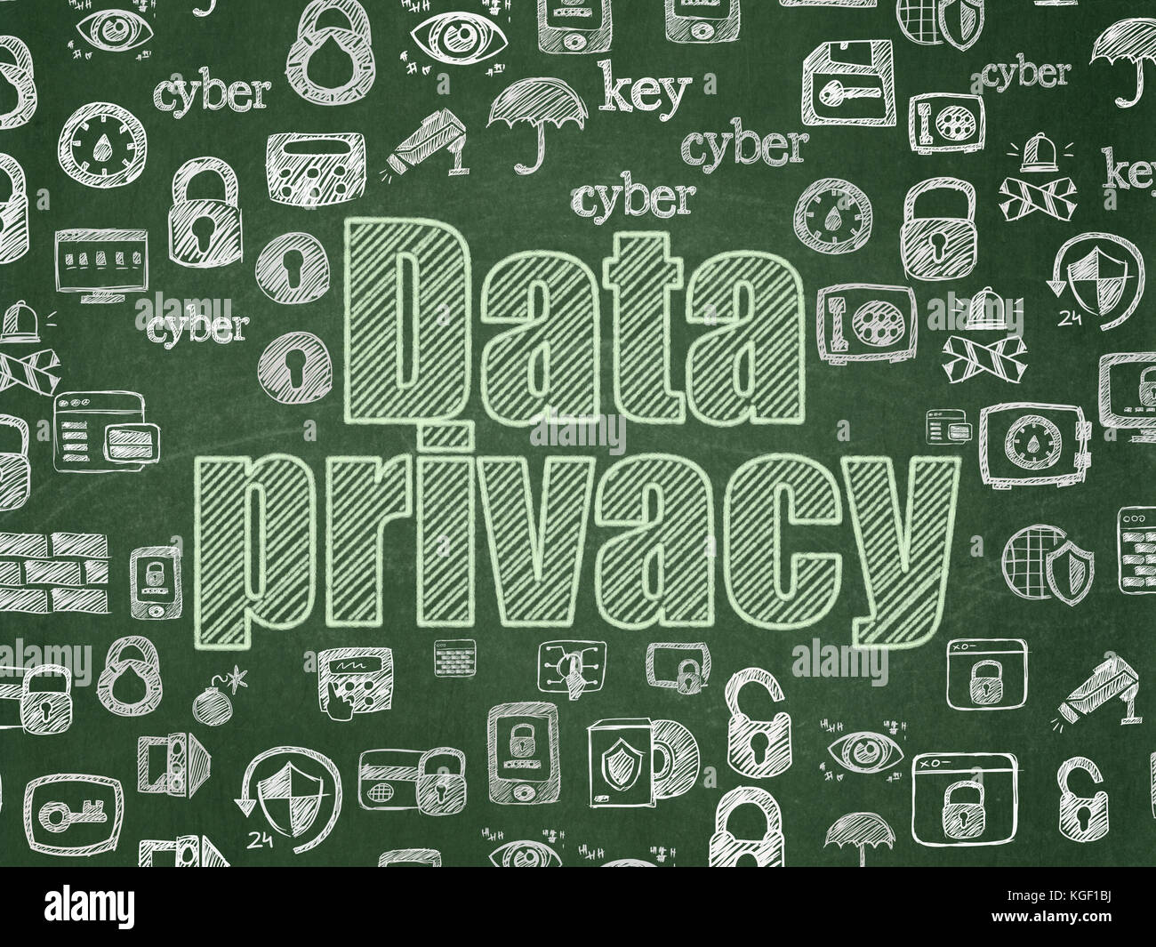 Safety concept: Data Privacy on School board background Stock Photo - Alamy