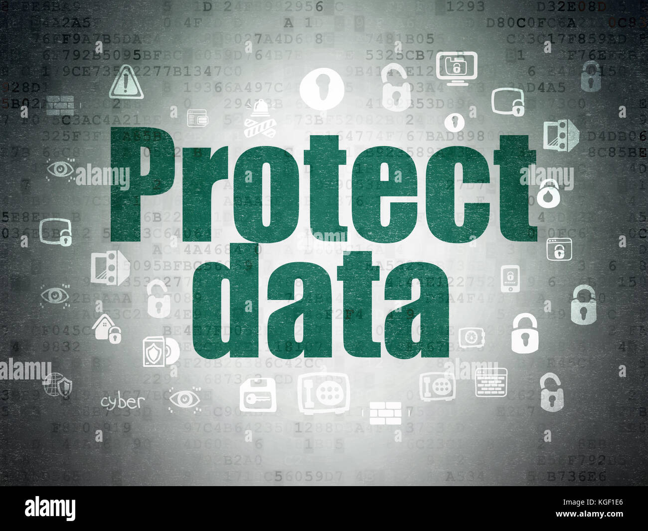 Safety concept: Protect Data on Digital Data Paper background Stock ...