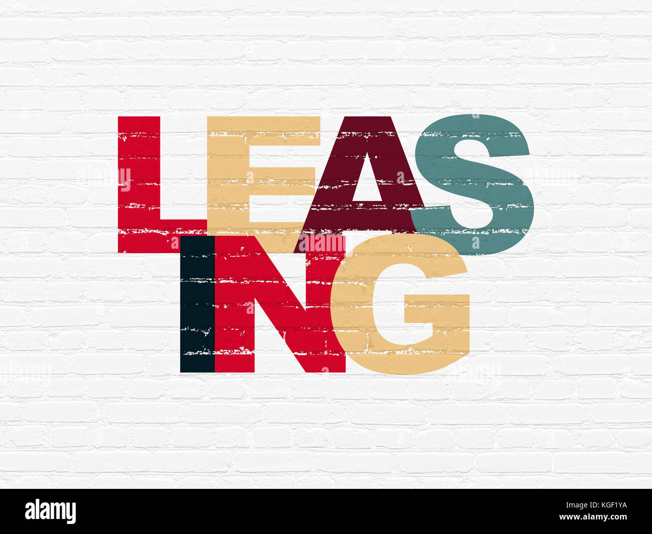 Business concept: Leasing on wall background Stock Photo - Alamy