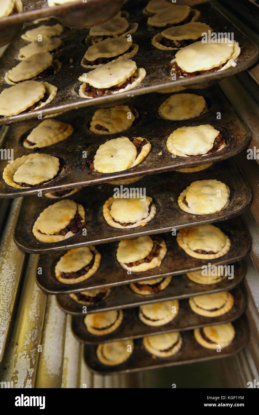 Marshfield Bakery with mince pies being made and other cake products ...