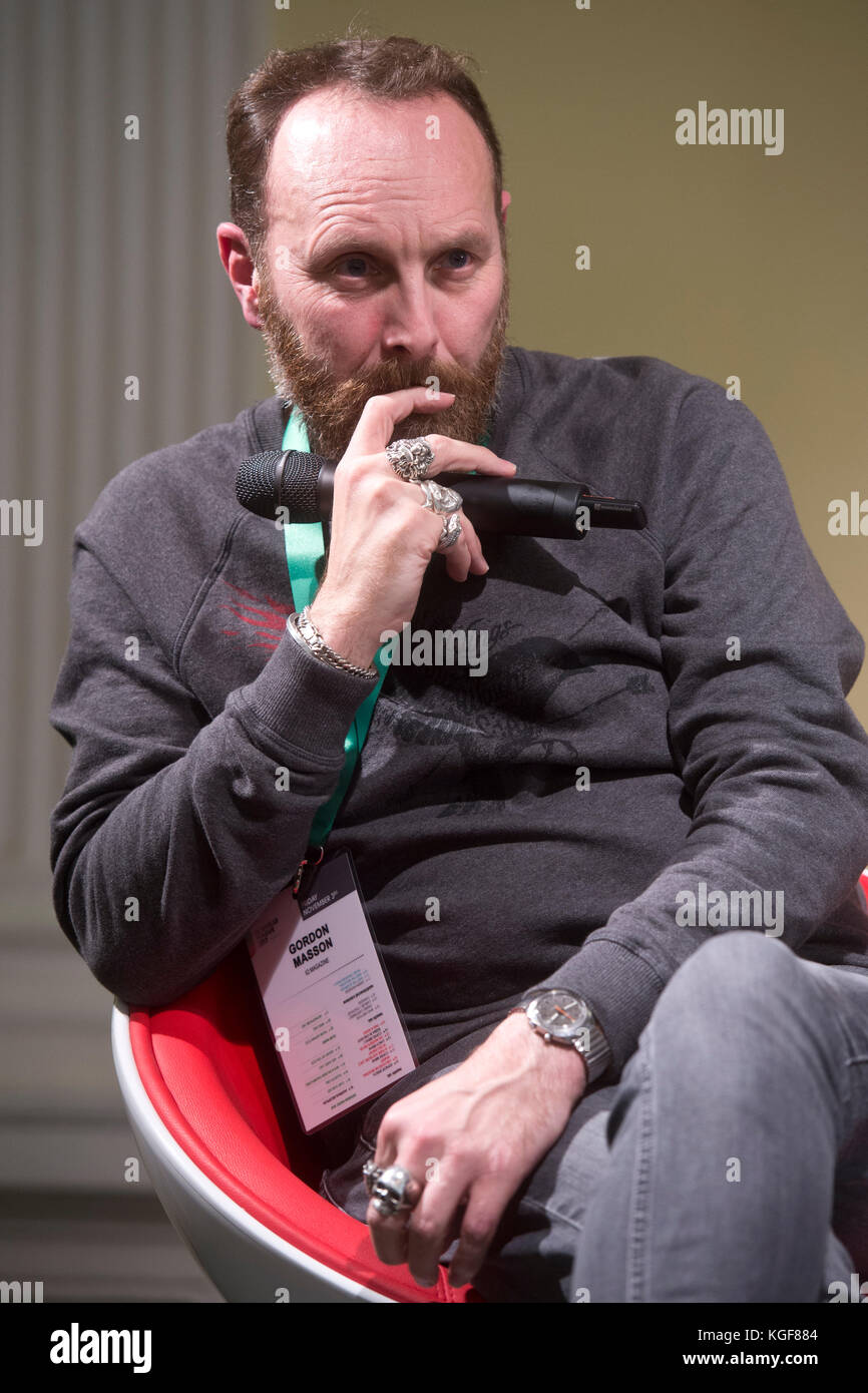 Journalist Gordon Masson, Editor of IQ Magazine, moderates the music ...