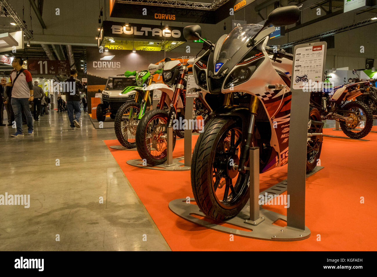 MILAN, ITALY - NOVEMBER 07: Visitors attend the opening of EICMA 2017 ...