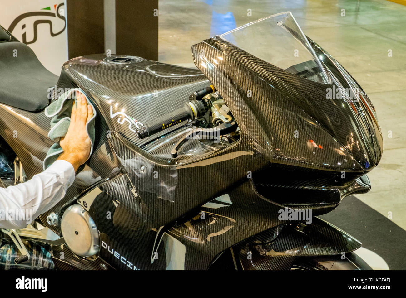 MILAN, ITALY - NOVEMBER 07: Visitors attend the opening of EICMA 2017 ...