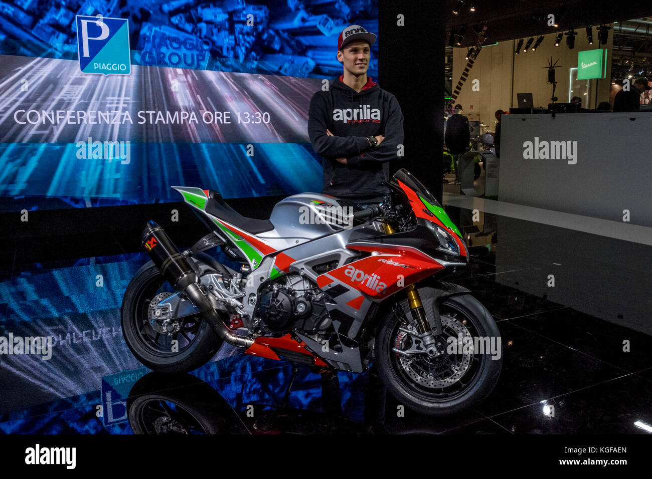 MILAN, ITALY - NOVEMBER 07: Visitors attend the opening of EICMA 2017 ...