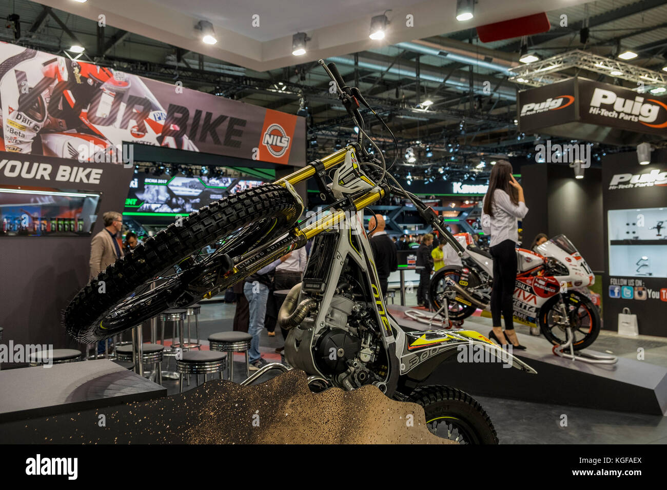 MILAN, ITALY - NOVEMBER 07: Visitors attend the opening of EICMA 2017 ...