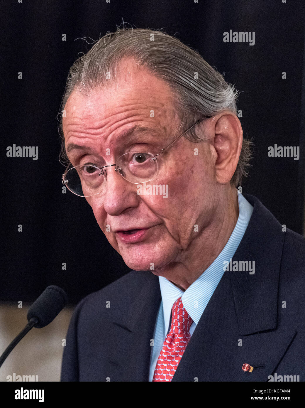 New York, USA, 7 Nov, 2017. Americas Society Chairman Emeritus William ...