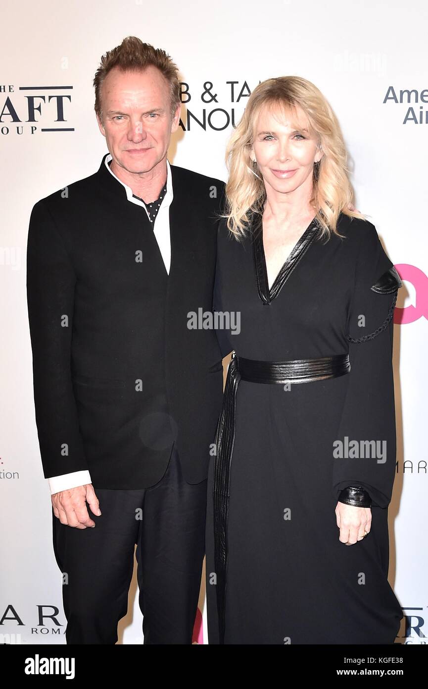 New York, NY, USA. 7th Nov, 2017. Sting, Trudie Styler at arrivals for ...