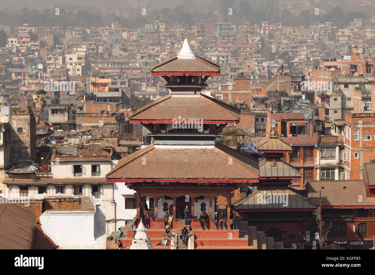 Overlooking Durbar Square in Kathmandu, Nepal Stock Photo - Alamy