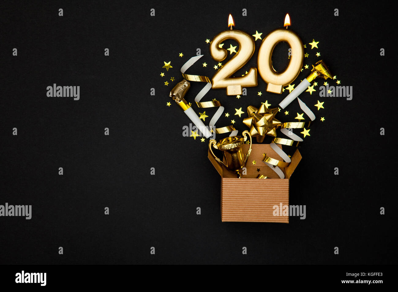 Happy birthday candle 20 hi-res stock photography and images - Alamy