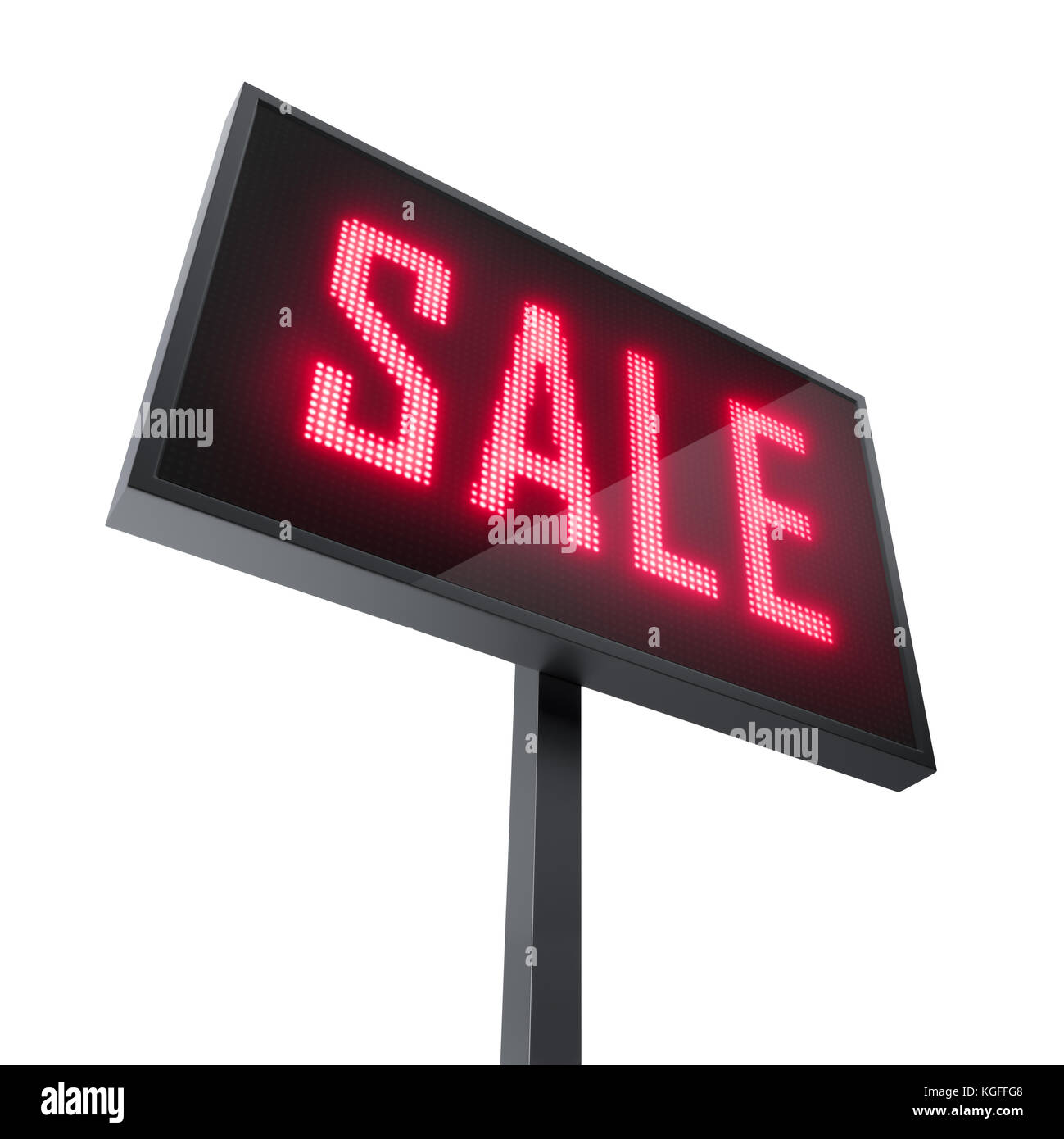 Sale led sign isolated on white background Stock Photo - Alamy