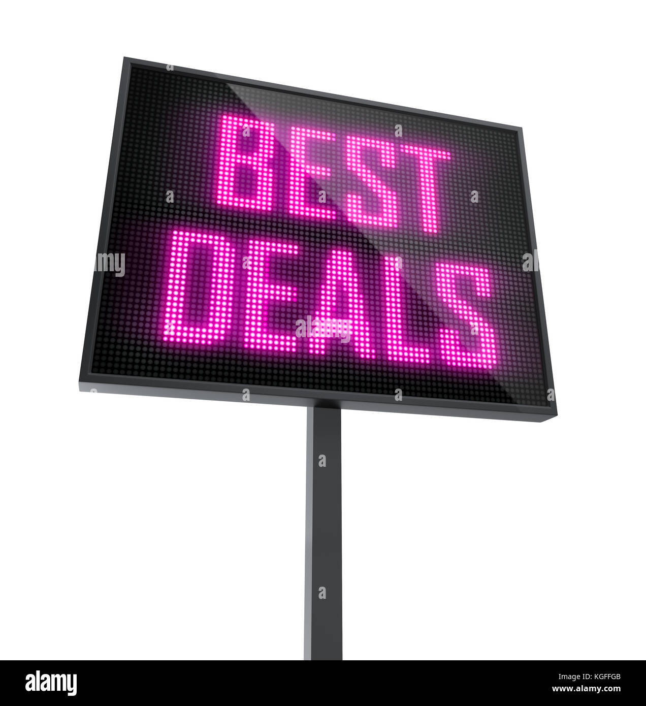 Best Deals led sign isolated on white background Stock Photo - Alamy