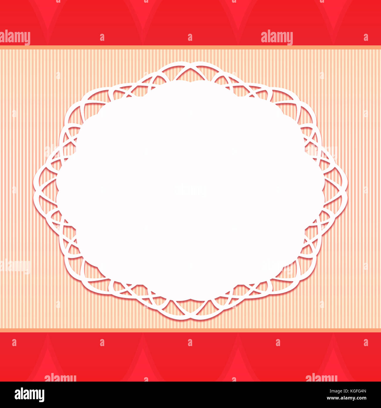 Vintage frame on pink striped background with decoration Stock Photo ...