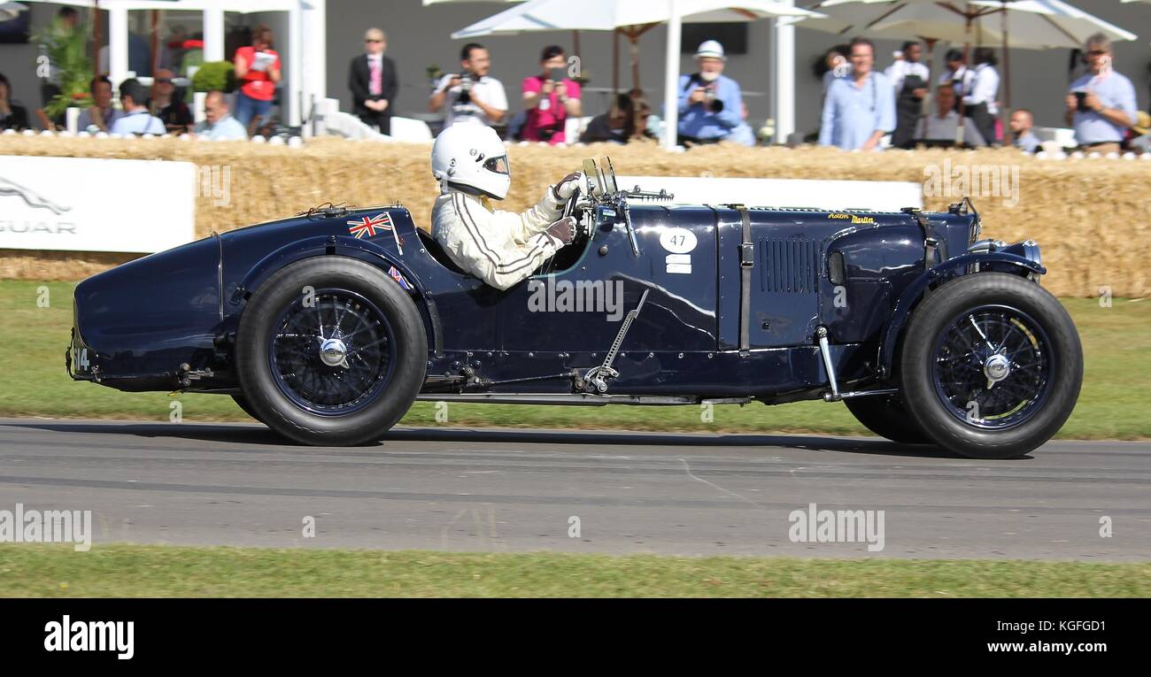 1935 Aston Martin Ulster being driven by Adam Lindemann at the Goodwood ...