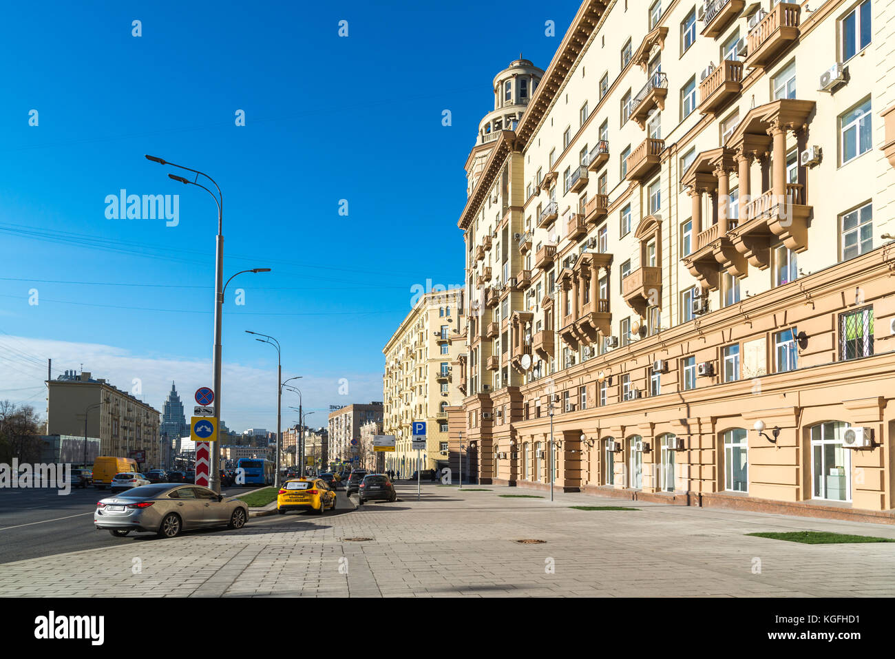 Moscow, Russia - November 2. 2017. Malaya Sukharevskaya - part of ...