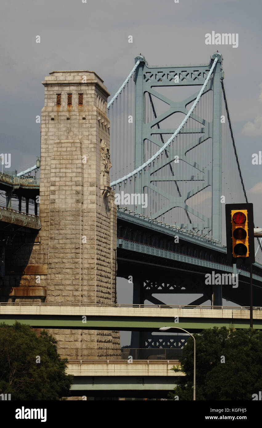United States. Pennsylvania. Philadelphia. Benjamin Franklin Bridge ...