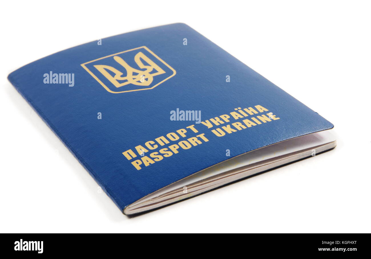 Ukraine passport on the white Stock Photo - Alamy