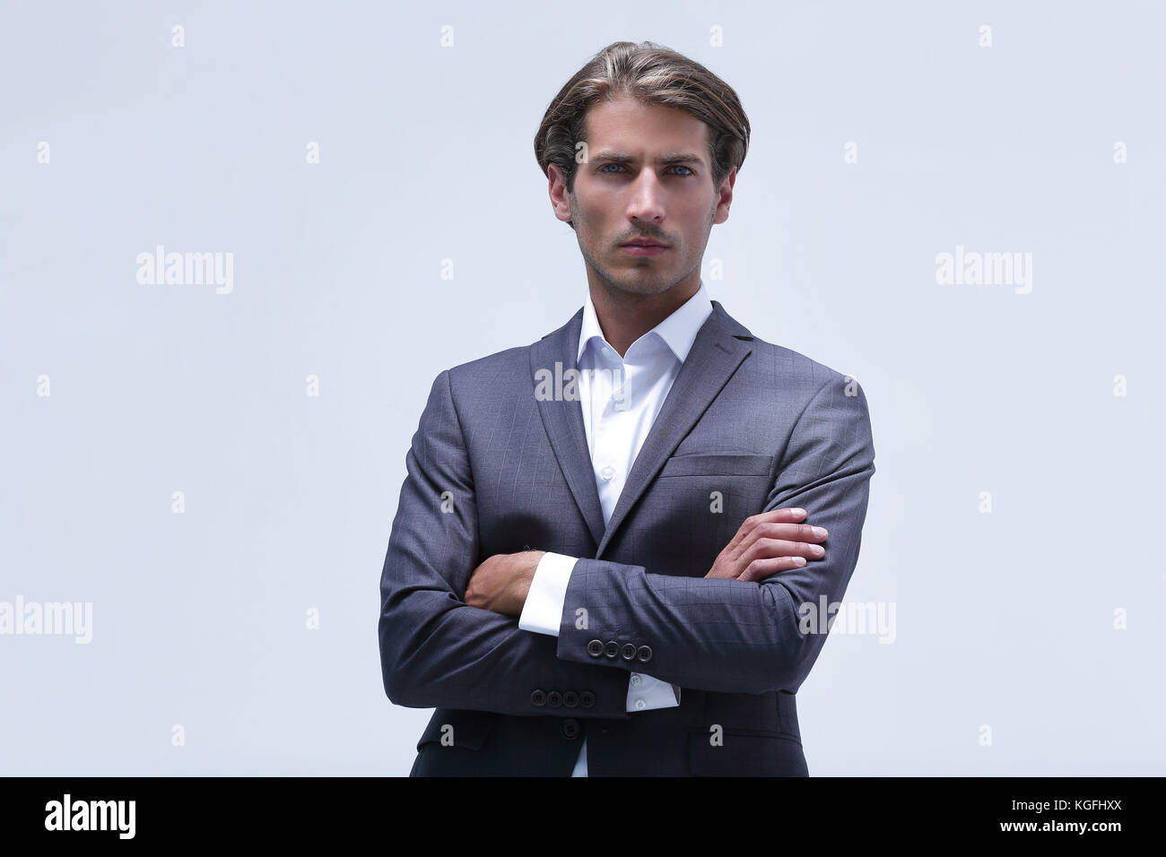 portrait of a serious business man Stock Photo - Alamy