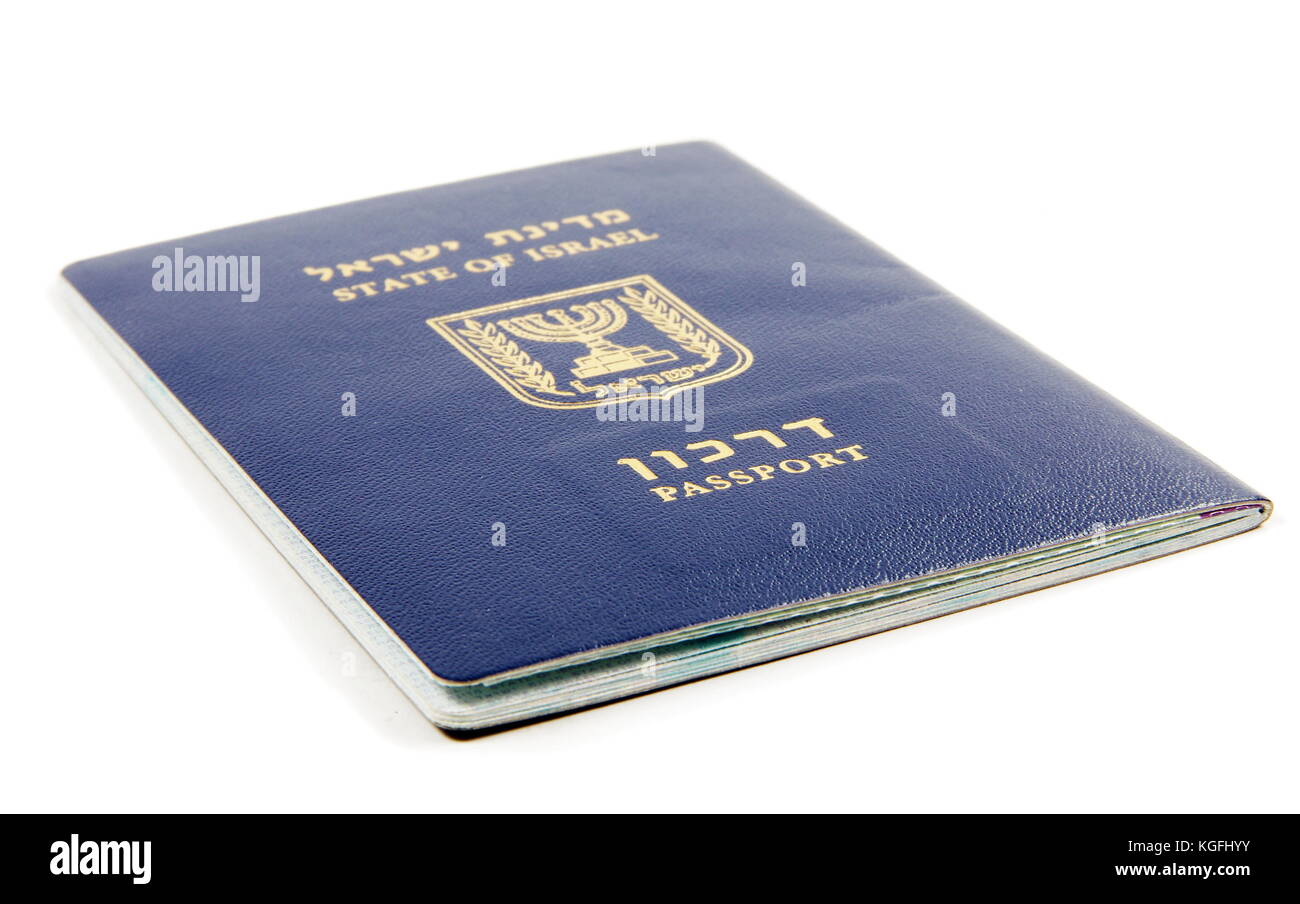 Israel passport on the white Stock Photo - Alamy