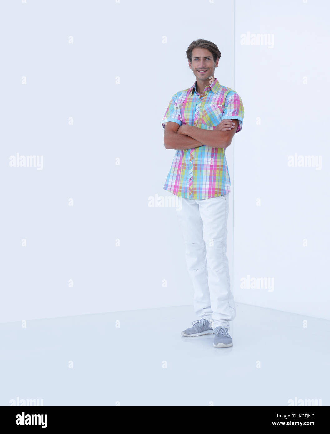 in full growth. portrait of modern young man Stock Photo - Alamy