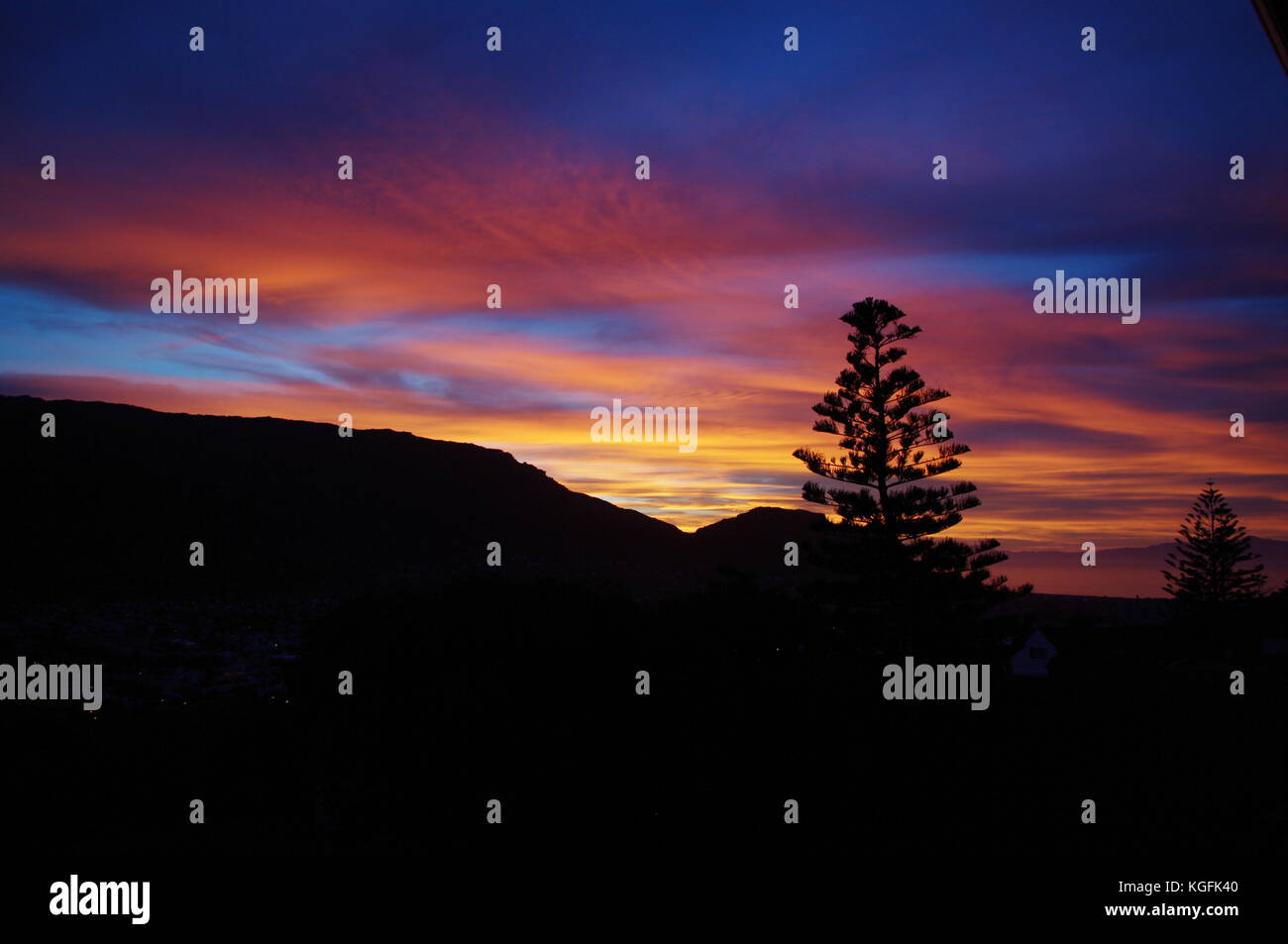Sunrise fire in the sky Stock Photo - Alamy
