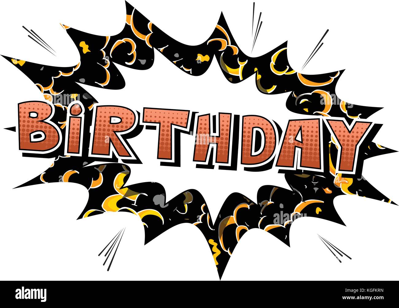 Birthday - Comic book style word on abstract background Stock Vector ...