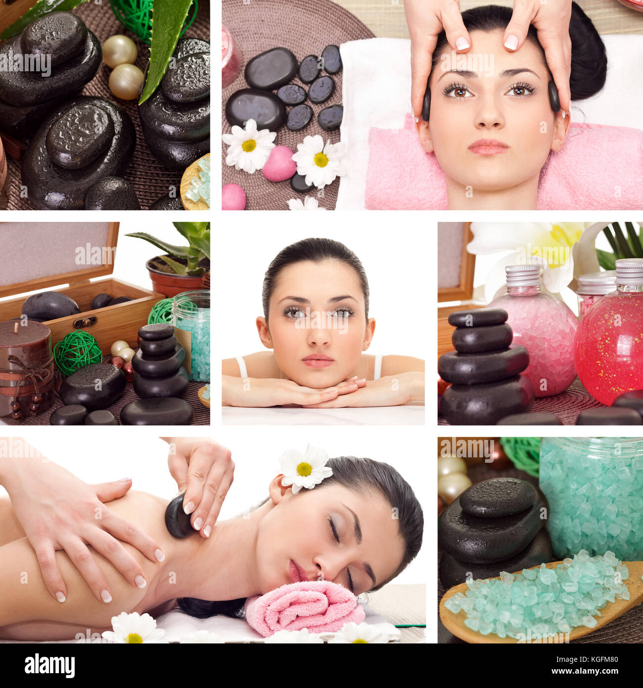 Beautiful Spa Collage Stock Photo - Alamy