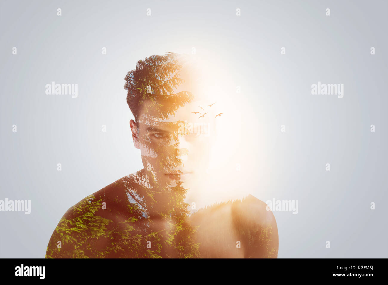 Aggressive insistent guy looking straight Stock Photo - Alamy